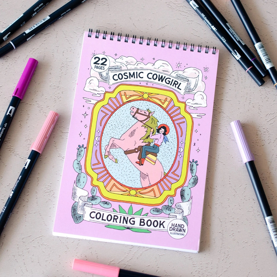 Cosmic Cowgirl Premium Coloring Book – Bunky Boutique