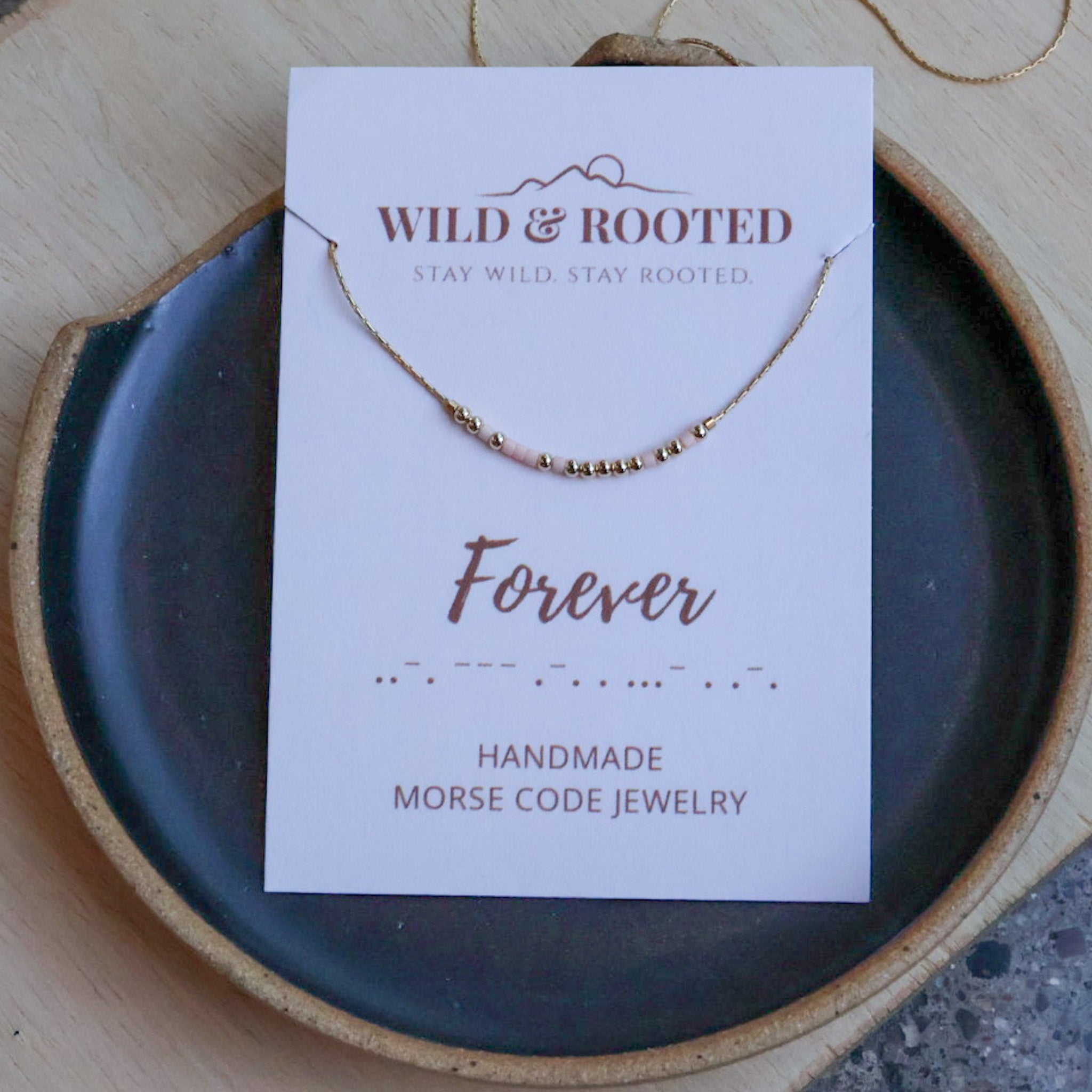 Forever Morse Code Necklace - Gold Filled – Bunky Boutique